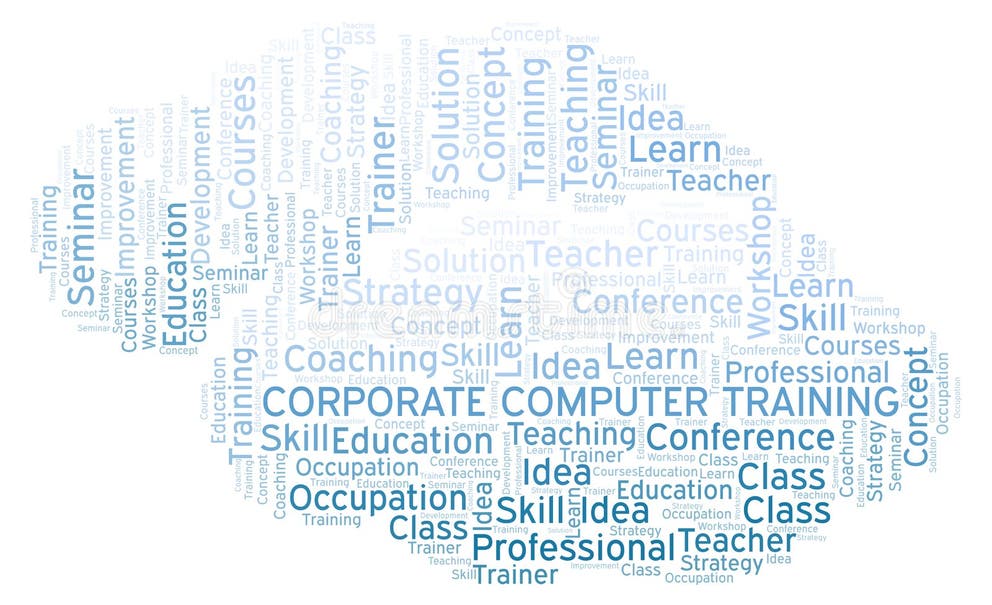 Corporate Computer Training Word Cloud. Stock Illustration ...