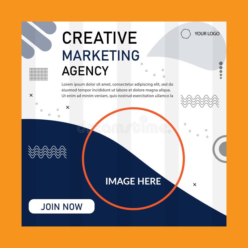 Corporate Creative Banner with Illustration. Stock Illustration ...