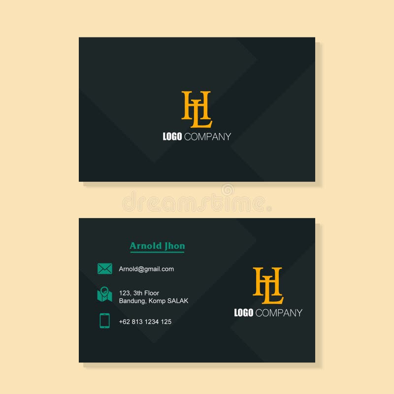 Corporate, a Dark Green-themed ID Card Stock Vector - Illustration of ...