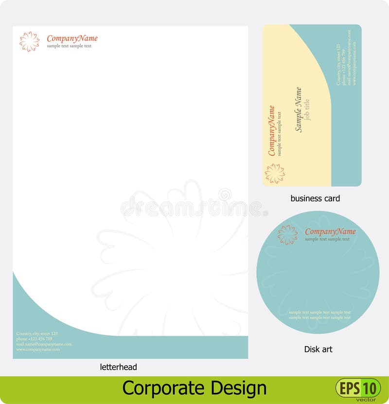 Template Design with Logo, Blank, Visiting Card a Stock Vector ...