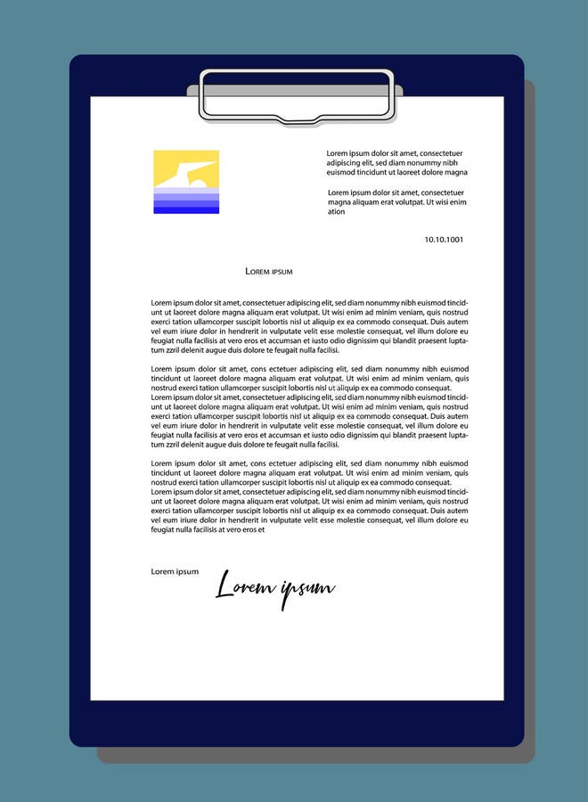 Corporate Design Writing Paper Vector Stock Vector - Illustration of ...