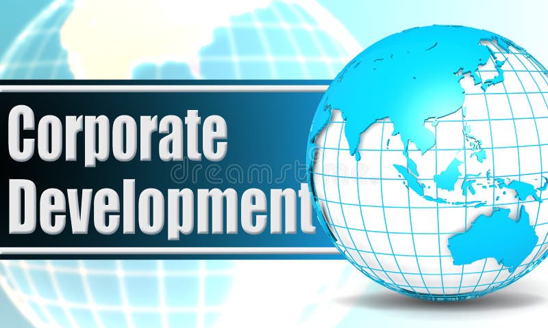 Corporate Development with Sphere Globe Stock Illustration ...