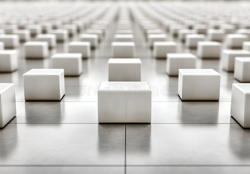 A Corporate Digital Wallpaper Features an Abstract Composition of Cubic ...