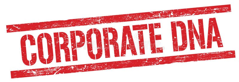 CORPORATE DNA Text on Red Grungy Rectangle Stamp Stock Illustration ...