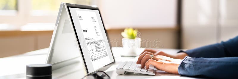 Corporate E Invoice Electronic Accounting Software Stock Photo - Image ...