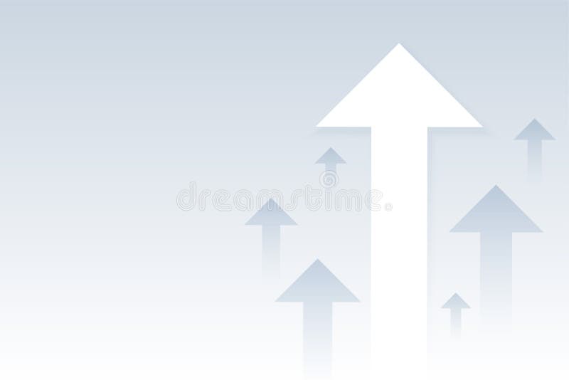 Corporate Economy Growth Arrow Towards Upward Direction Stock Vector ...