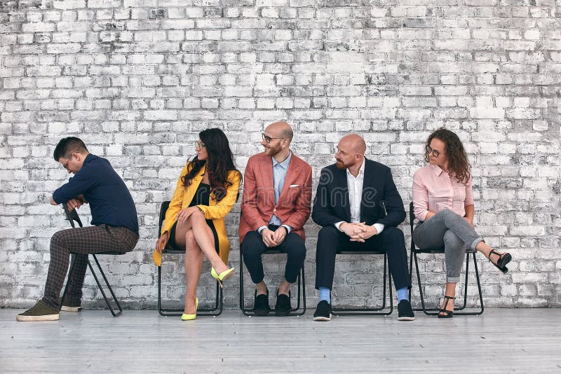 Corporate Employees. Business Matters Discussion. Solid Team Ignoring ...