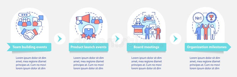 Corporate Event Management Services Vector Infographic Template. Team ...