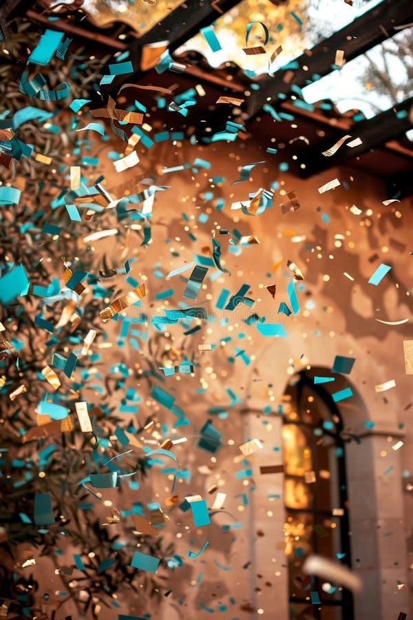 Corporate Event Success Minimalist Confetti Explosion Symbolizing Joy ...