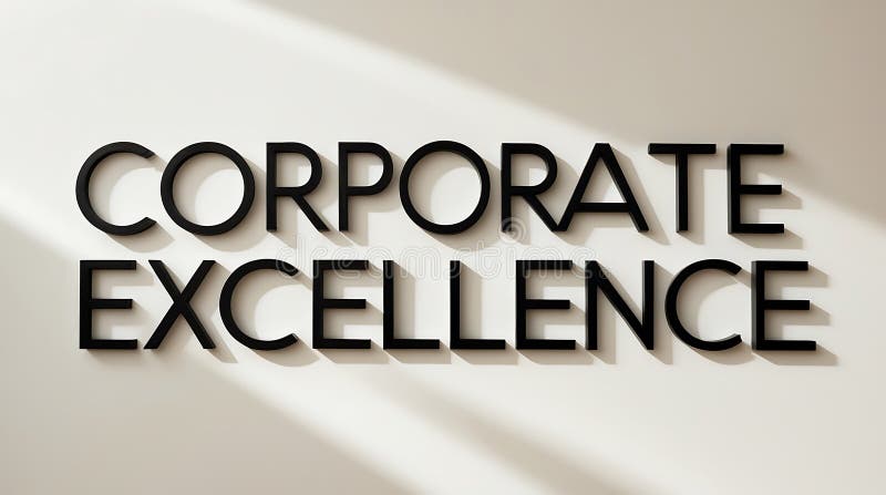 Corporate Excellence Displayed on a Textured Wall with Soft Shadows in ...