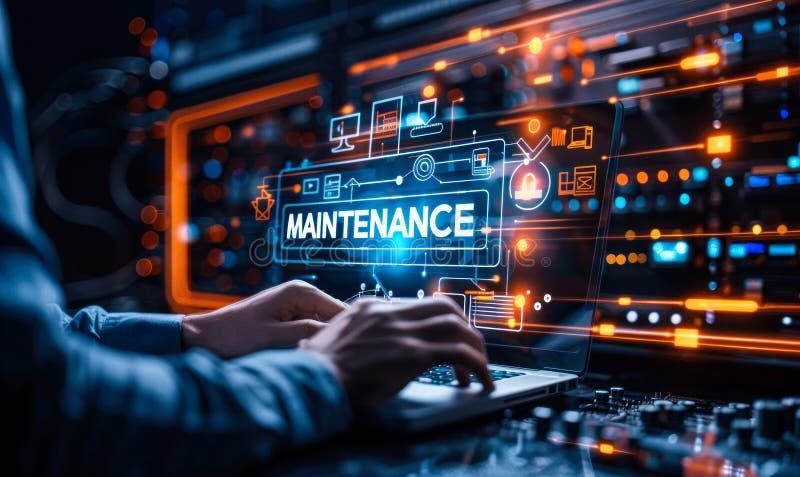 Corporate Executive Interacting with a Futuristic Global Maintenance Concept Showcasing ...