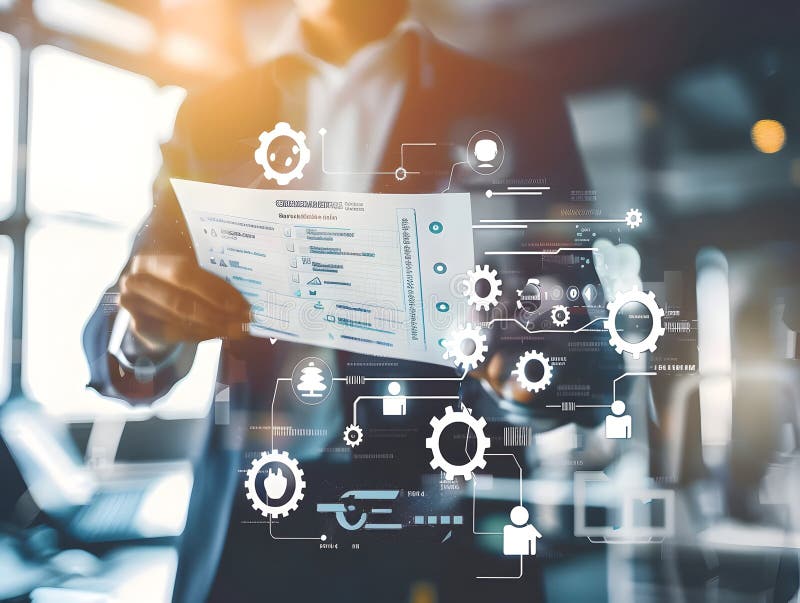 Corporate Executive Presenting Digital Control Certificate Amid ...