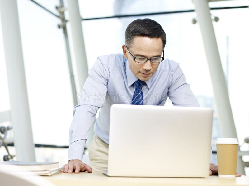 Corporate Executive Working in Office Stock Image - Image of management ...