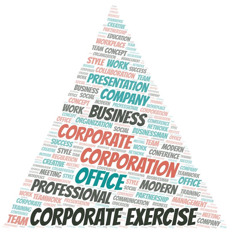 Corporate Exercise Vector Word Cloud, Made with Text only. Stock ...