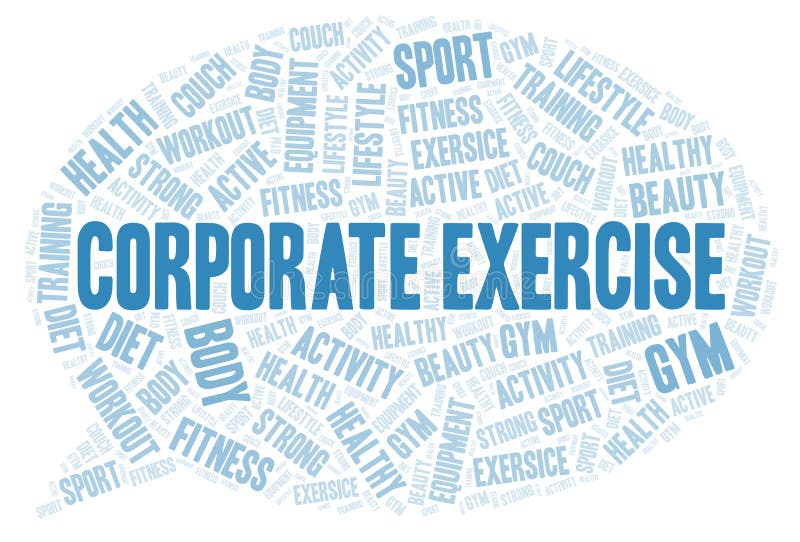 Corporate Exercise Word Cloud Stock Illustration - Illustration of ...