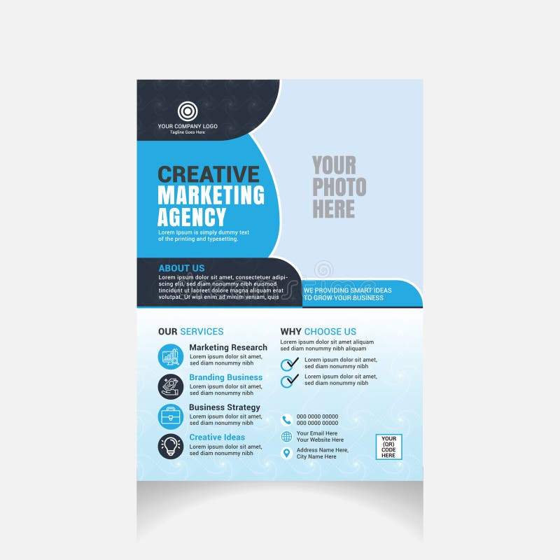 Corporate Flyer Template Design Stock Vector - Illustration of modern ...