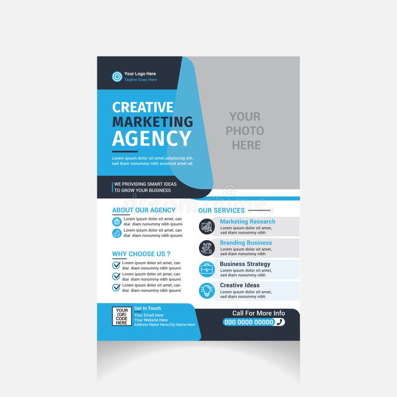 Corporate Flyer Template Design Stock Vector - Illustration of business ...