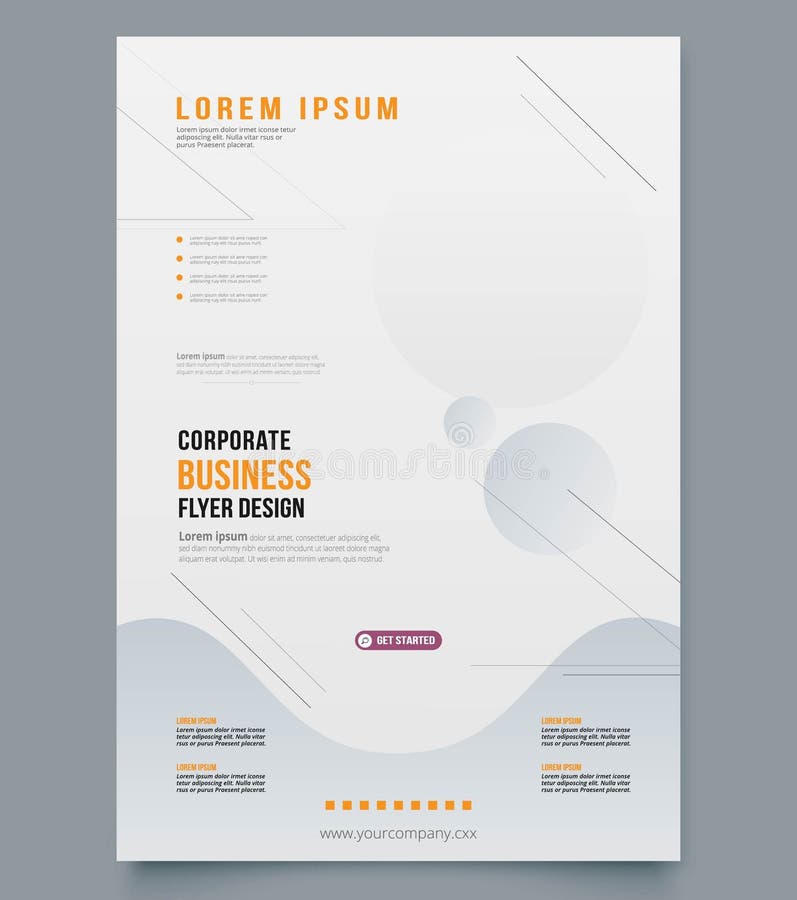 Corporate Flyer Template with Special Design Stock Vector ...