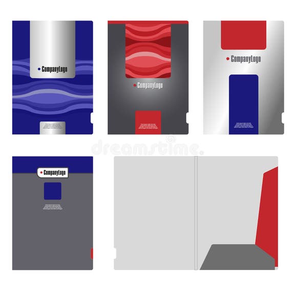 Corporate Folder, Cover Template and Cutting Stock Vector ...