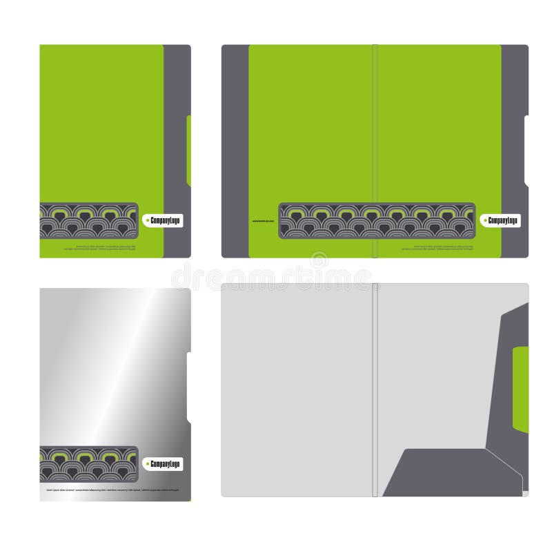 Corporate Folder, Cover Template and Cutting Stock Vector ...