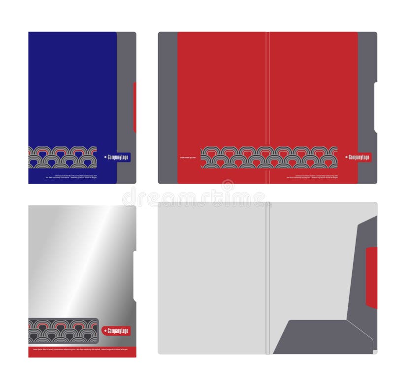 Corporate Folder, Cover Template and Cutting Stock Vector ...