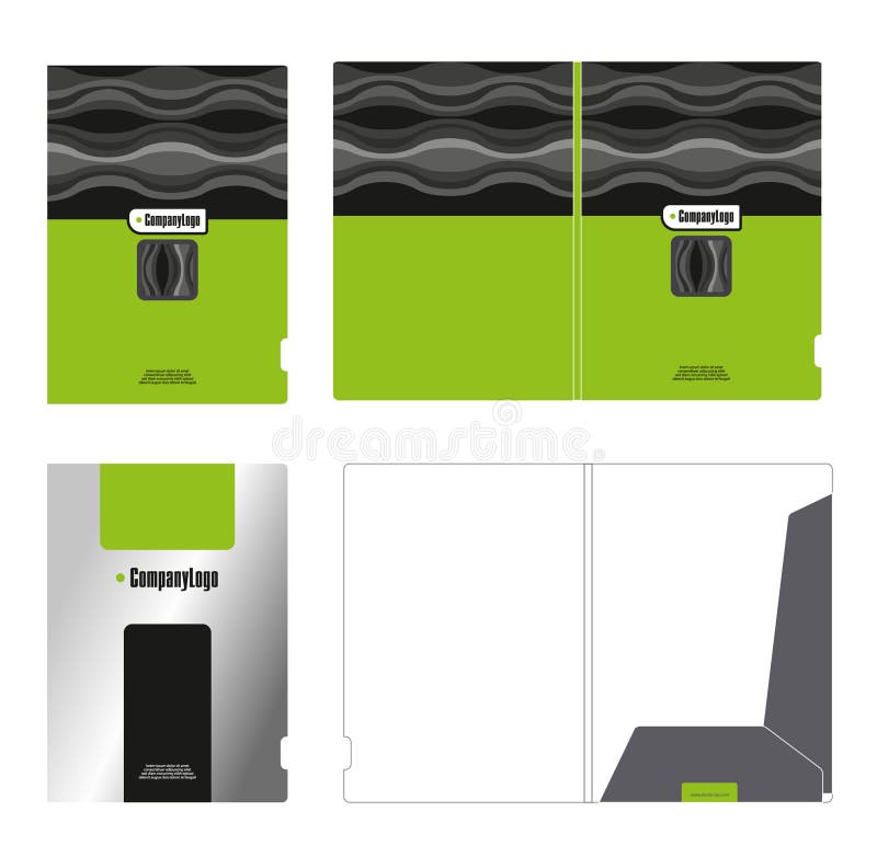 Corporate Folder, Cover Template and Cutting Stock Vector ...