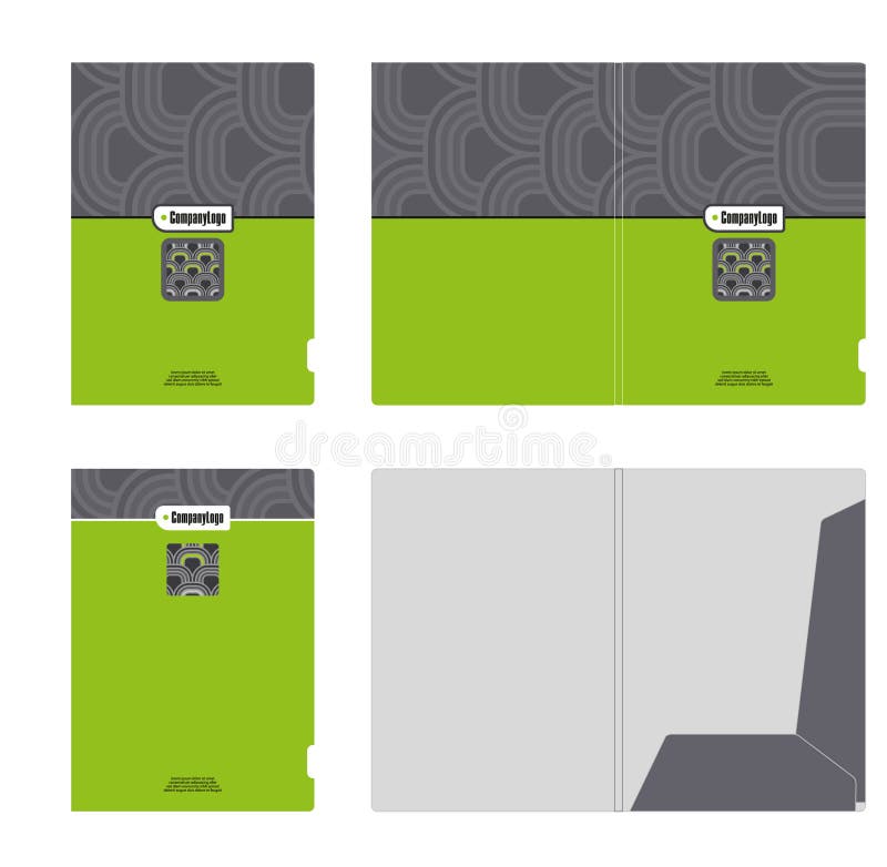 Corporate Folder, Cover Template and Cutting Stock Vector ...