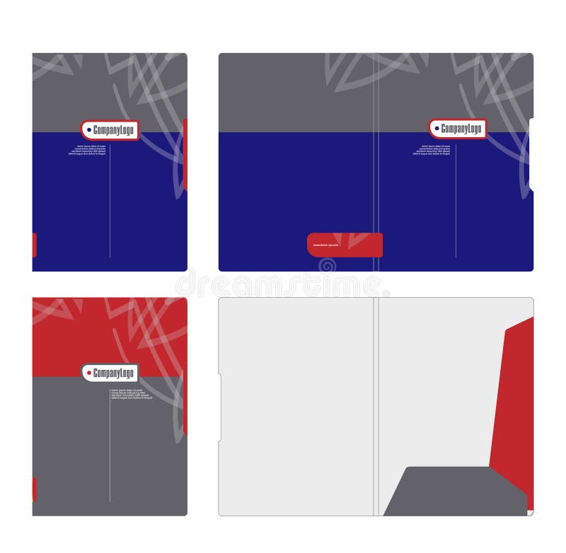 Corporate Folder, Cover Template and Cutting Stock Vector ...