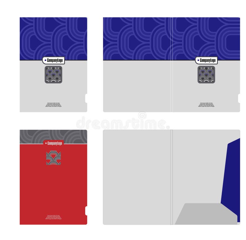 Corporate Folder, Cover Template and Cutting Stock Vector ...