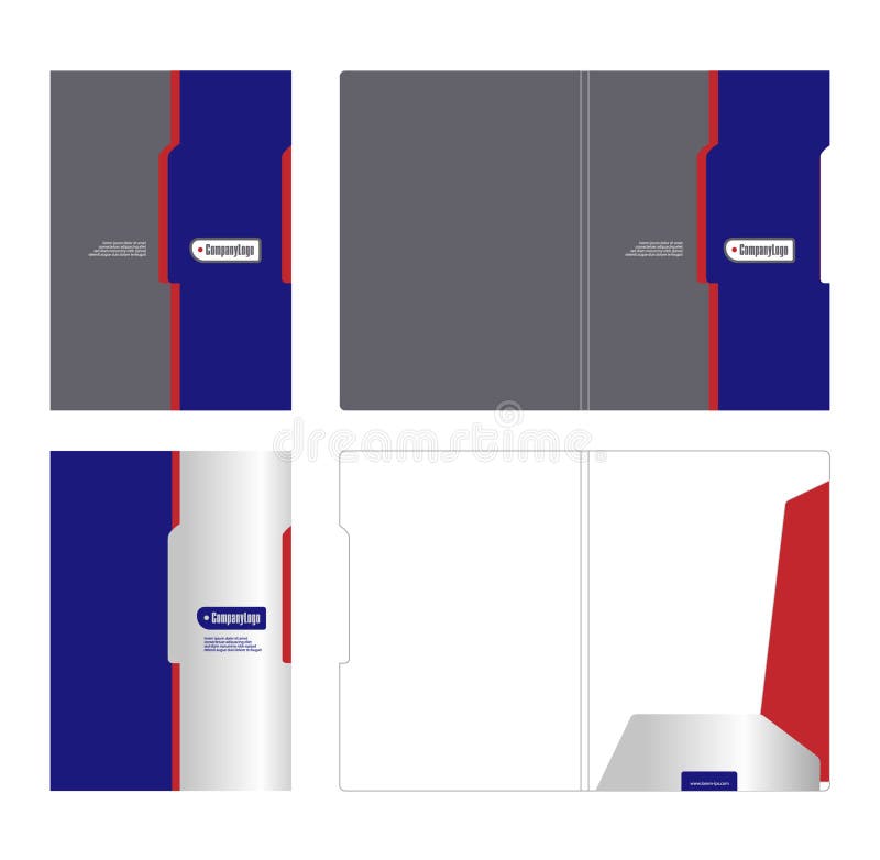 Corporate Folder, Cover Template and Cutting Stock Vector ...