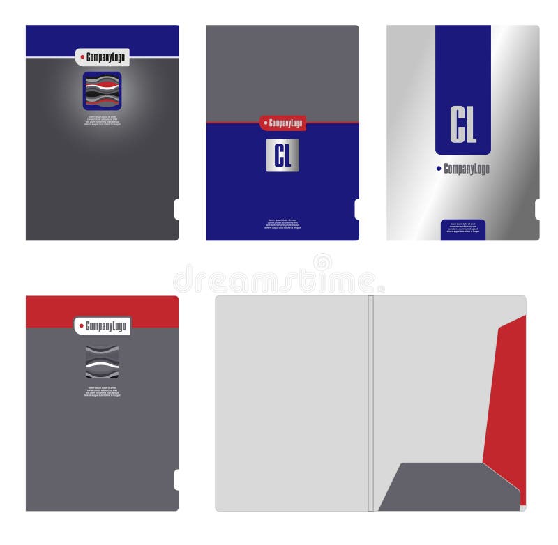 Corporate Folder, Cover Template and Cutting Stock Vector ...