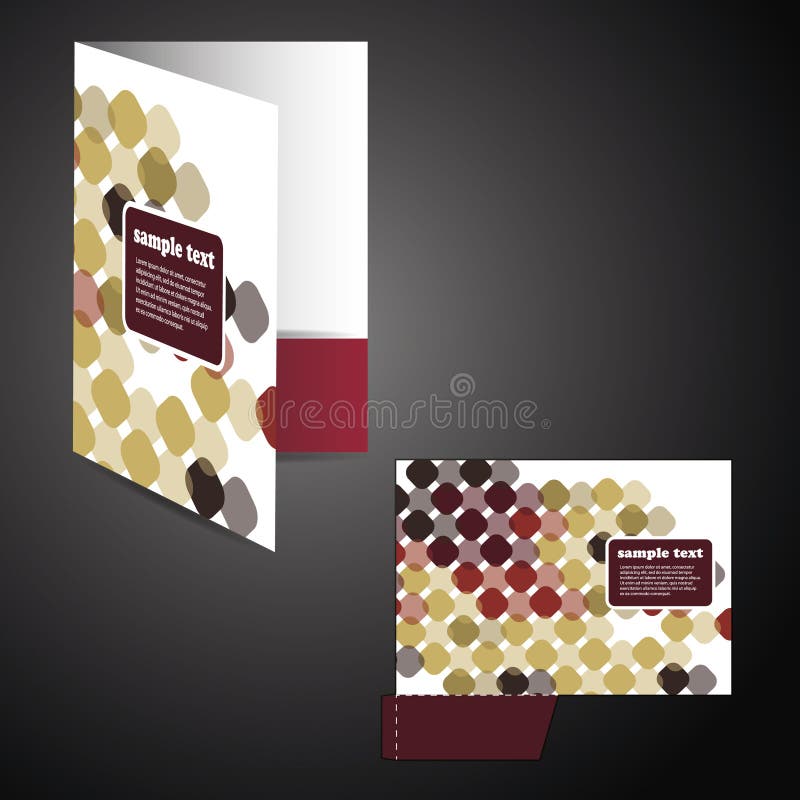 Corporate Folder with Die Cut Design Stock Vector - Illustration of ...