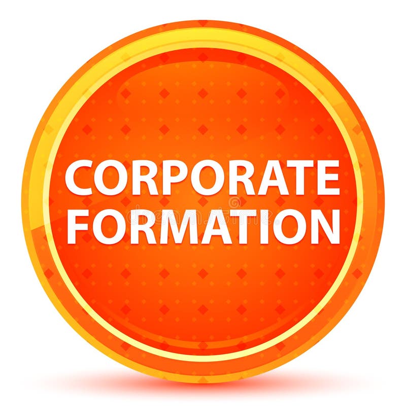 Corporate Formation Natural Orange Round Button Stock Illustration ...