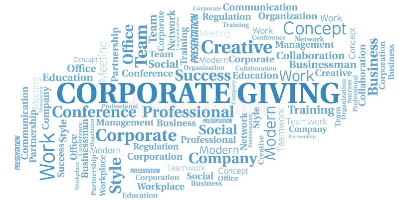 Corporate Giving Vector Word Cloud, Made with Text only. Stock ...