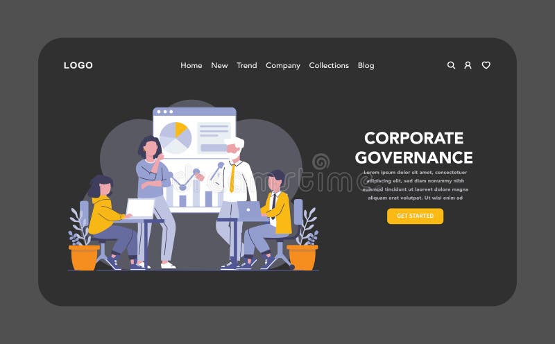 Strategic Management and Finance Concept. Flat Vector Illustration ...