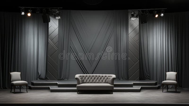Corporate Grey Painted Backdrop Stock Illustration - Illustration of ...