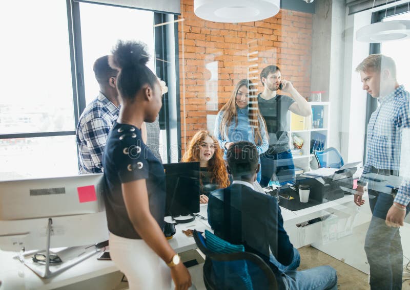 A Corporate Group Discussing the Problems of Firm Stock Image - Image ...