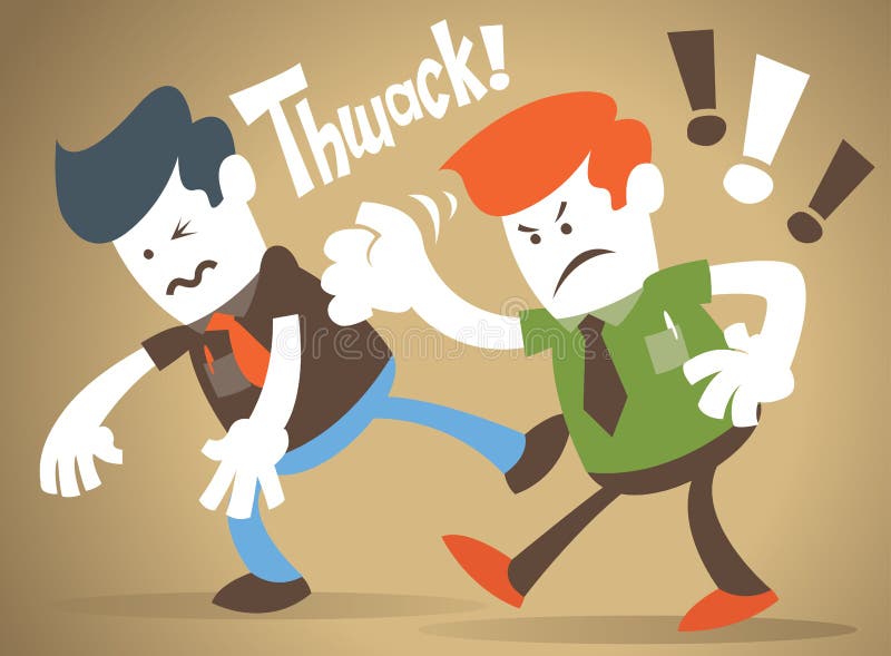 Corporate Guy Has a Fight with His Rival Stock Vector - Illustration of ...