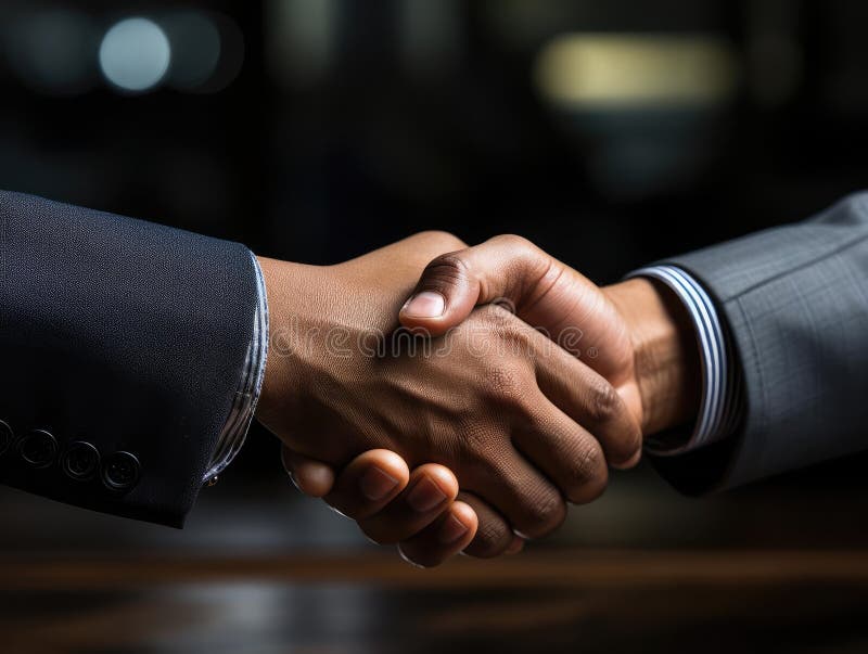 Corporate Handshake in Modern Office Symbolizing Success Stock ...
