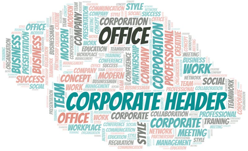 Corporate Header Vector Word Cloud, Made with Text only. Stock Vector ...