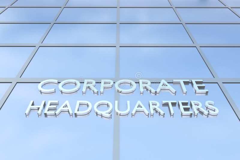 CORPORATE HEADQUARTERS Concept Stock Illustration - Illustration of ...