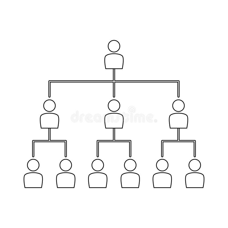 Corporate Hierarchy Structure Chart Stock Vector - Illustration of ...