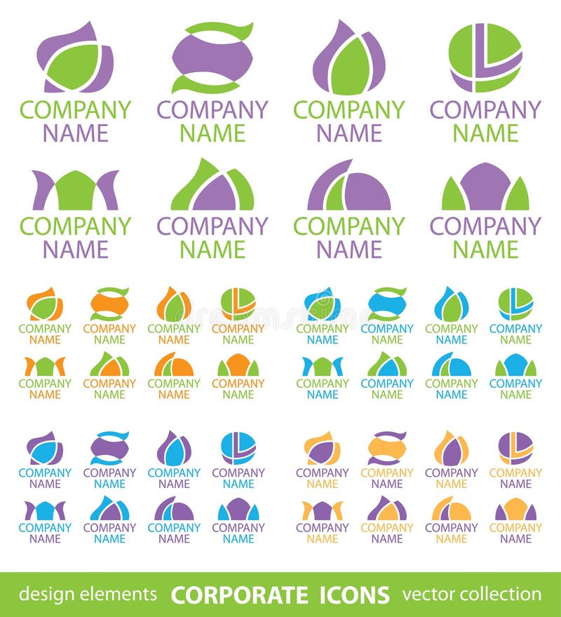 Corporate icons stock vector. Illustration of concept - 24595126