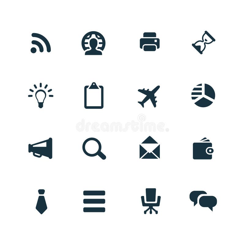 Corporate icons set stock vector. Illustration of graphic - 52612656