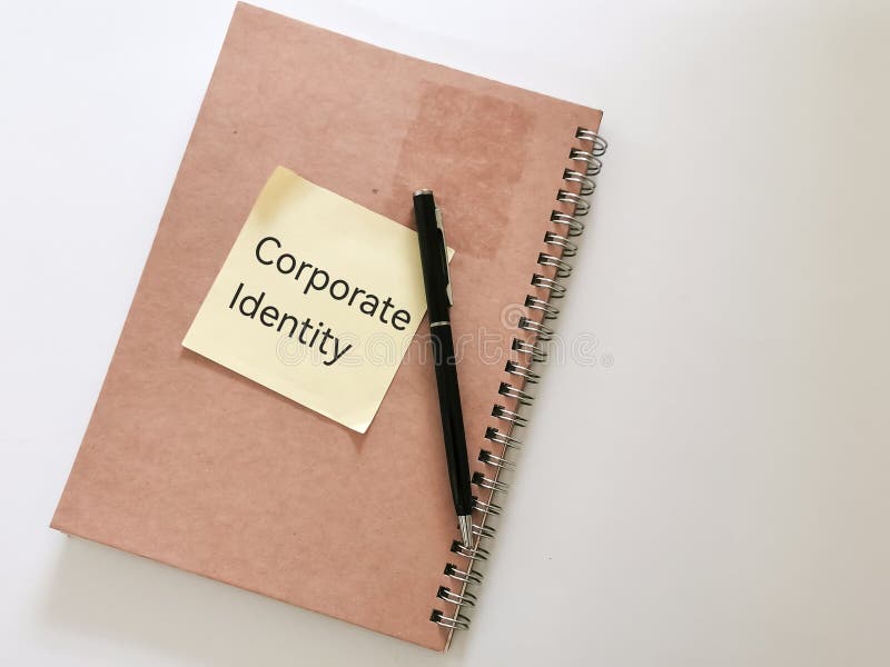 Corporate Identity Concept with Sticky Notes, Note Book and a Pen ...