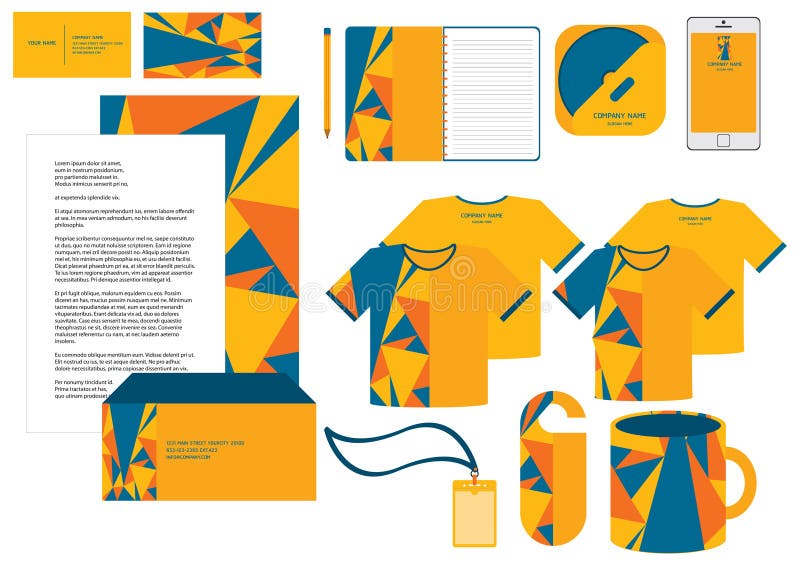 Corporate Identity Designs. Vector Illustration Decorative Background ...