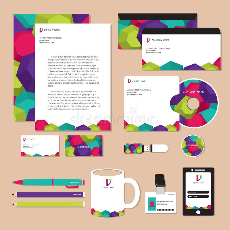 Corporate Identity Designs. Vector Illustration Decorative Background ...