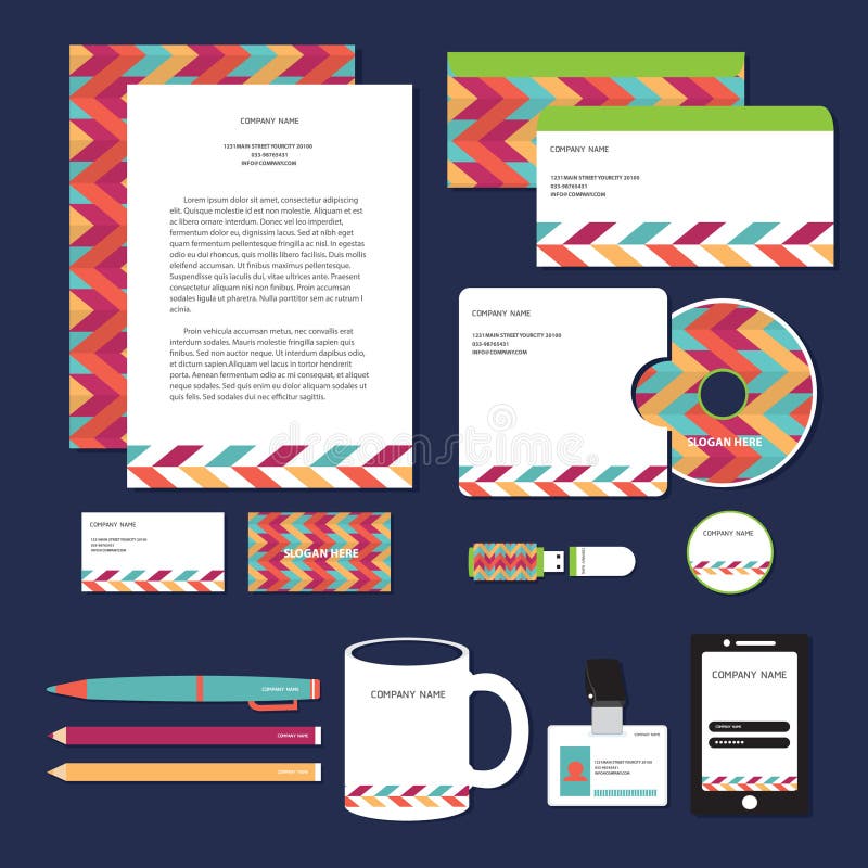 Corporate Identity Designs. Vector Illustration Decorative Background ...