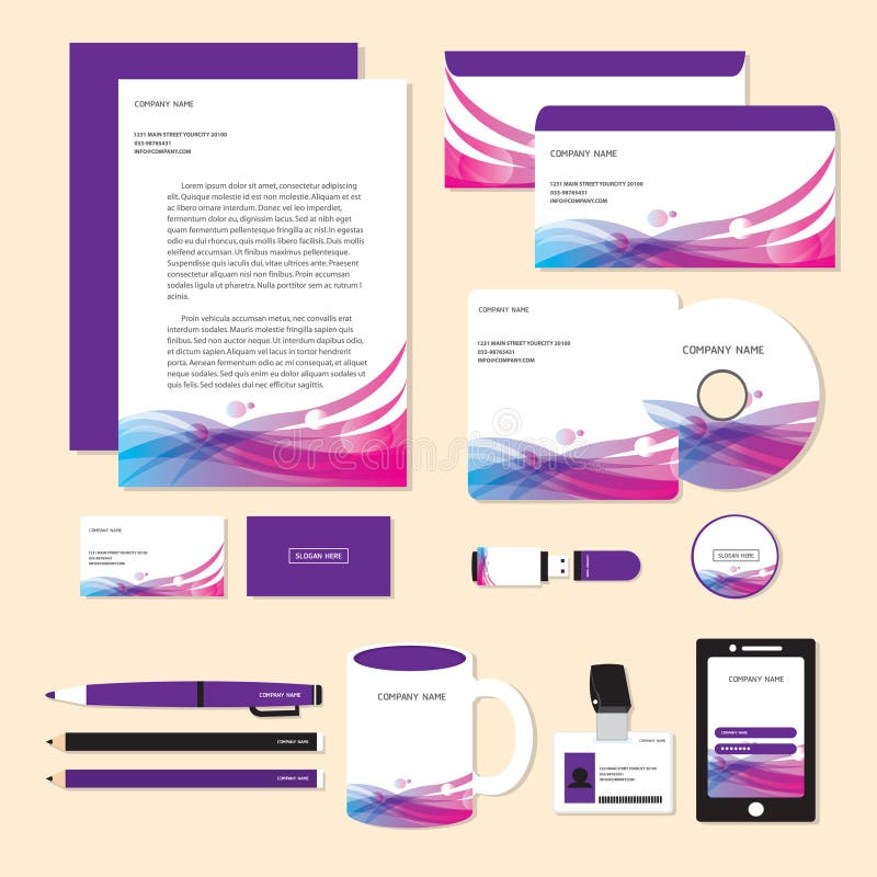 Corporate Identity Designs. Vector Illustration Decorative Background ...