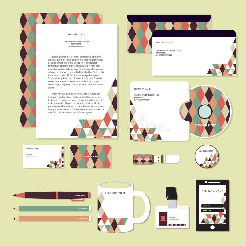 Corporate Identity Designs. Vector Illustration Decorative Background ...